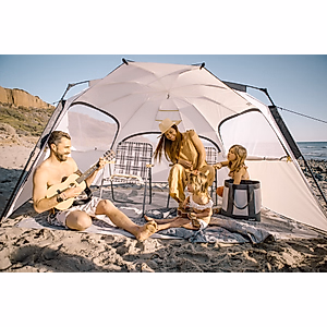 Veer Family Basecamp Recreational Pop-Up Tent | Premium Trail Rated Beach Tent or Camp Shelter for Adults and Kids | Water Resistant UPF50 Protective Coating | Portable with Easy Set Up and Take Down