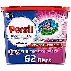 Persil Discs Laundry Detergent Pacs, Intense Fresh, High Efficiency (HE) Compatible, Laundry Soap, 62 Cou