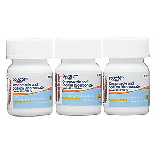 Equate Omeprazole and Sodium Bicarbonate Capsules, 20 mg/1100 mg, Acid Reducer, 42 Count Plus Luall Fridge Magnet
