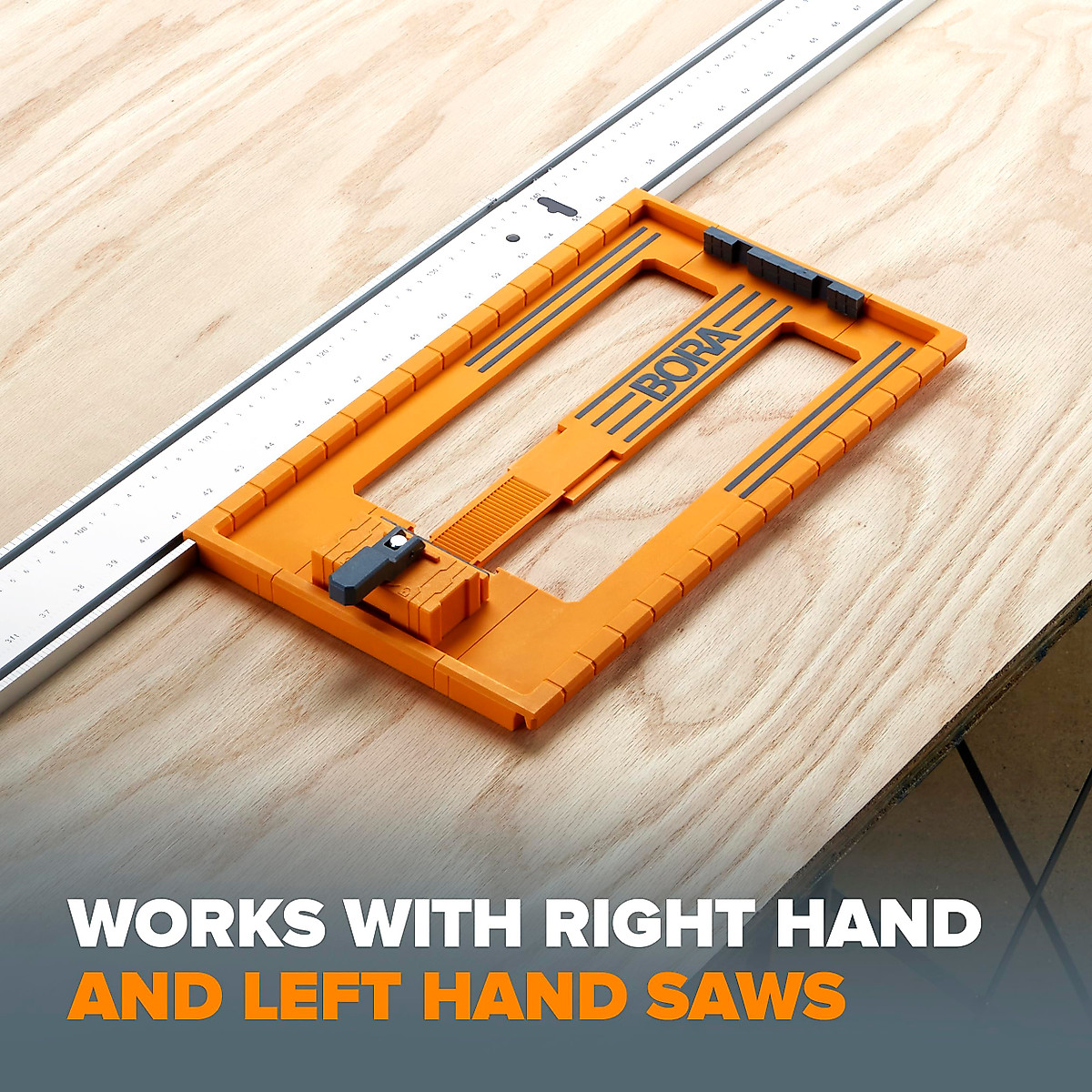 BORA NGX Saw Plate RT Circular Saw Guide, For Straight Cuts, designed for use with Bora NGX and WTX Clamp Edge System, Adjustable to fit most Circular Saws 546001