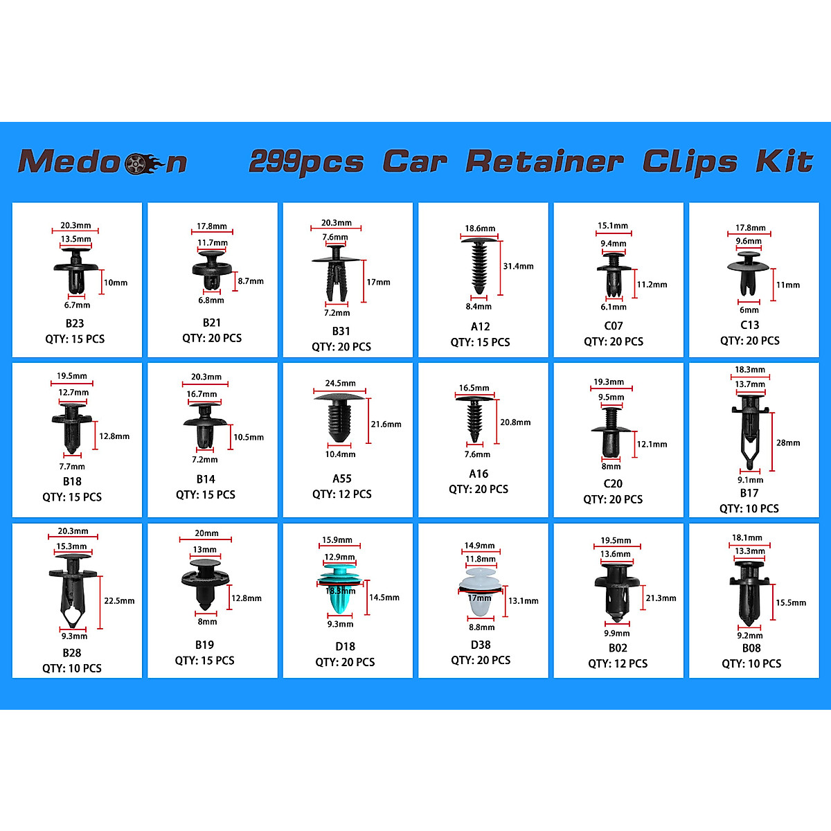 Car Retainer Clips Fasteners Cars Body Kits 32 Most Popular Sizes 715 PCS Car Door Panel Trim Clips Kit 1 Pcs Fastener Remover for Ford GM Toyota Honda Chrysler BMW Benz Nissan Subaru Audi Mazda