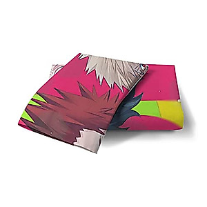 AKARDO Hero School Anime One for All Izuku Duvet Covers, Soft Microfiber Washed Duvet Cover Set 3 Pieces with Zipper Closure,Beding Set (14,Full (79"x90"))