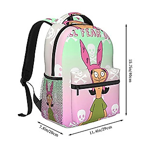 ORPJXIO Backpack Bob's Anime Burgers Double Shoulder Bag for Unisex Laptop Bagpack Large Capacity Travel Backpack for Hiking Work Camping