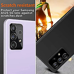 Ferilinso [5 Pack 3 Pack Screen Protector + 2 Pack Camera Lens Protector for Samsung Galaxy A52 4G&5G/ A52s 5G [HD] [Tempered-Glass] [Case Friendly] [Anti-Fingerprint] [Easy Installation]