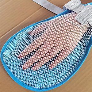 1 Pair Hand Fixed Restraint Glove, Dementia Safety Restraint Gloves Hand Infection Protectors with Top Zipper Breathable Adjustment Injuries Anti Scratch Hand Glove for Elder Patient
