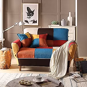 LUMISOL Modern Loveseat Sleeper Sofa Couch, Convertible Futon Sofa Couch with Adjustable Armrest and Backrest for Living Room, Apartment