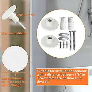 Grab Bar Mounting Kit, Grab Bar Anchors for Installing Grab Bar to Studs in Fiberglass Showers, Grab Bar Mounting System for Safety in Fiberglass Shower or Fiberglass Tub (1)