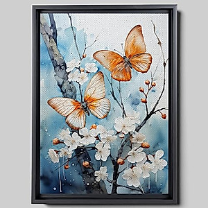 Abstract Painting Buy Canvas Wall Art, Butterfly Painting Art, Butterfly canvas, bedroom Butterfly wall art,Watercolor abstract Butterfly canvas painting
