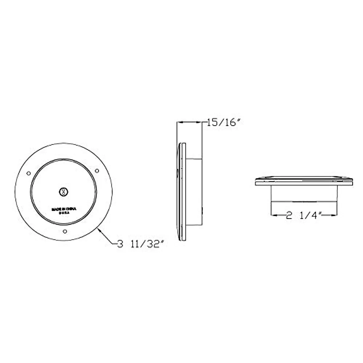 Lumitronics RV LED Hitch Light - Mounting Hardware Included