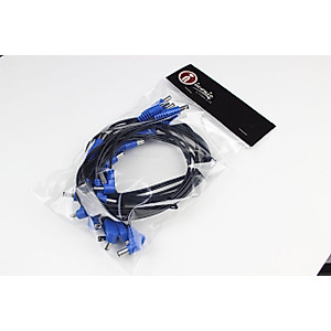 10 Pack Effects Pedal DC Power Patch Cables Cords Pedalboard 5.5mm / 2.1mm 18AWG