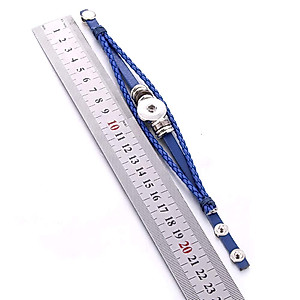 Lovglisten 6pcs Leather Bracelet Bangle for 18mm Snap Button Jewelry (1)