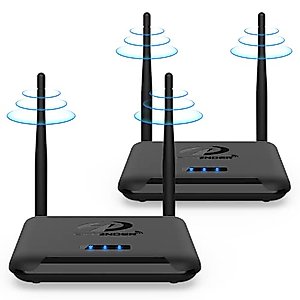 Wireless HDMI Transmitter and Receiver,1080P HD Wireless HDMI Extender, 150m Range Streaming Video Audio from Laptop, PC, Phone to HDTV Projector for Home Theater, Conferences, Games