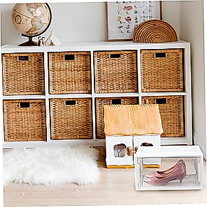 GARVALON 1PC Box shoe storage box shoe box shoe organizers shoe container closets plastic to go containers clear container Dampproof Shoes Storage Case storage bag sneakers pp plastic white