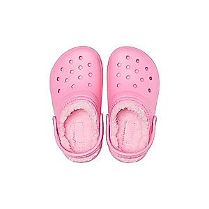 Crocs Kids' Classic Lined Clog | Kids' Slippers, Pink Lemonade/Pink Lemonade, 7 Toddler