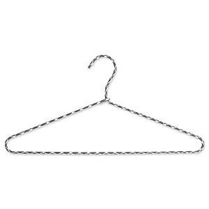 Rethink Your Room 30 Pack of Fabric Wrapped Metal Hangers - Durable and Stylish Closet Solution - Home Essentials - Soft Touch for Your Clothes - Warsaw Grey/White