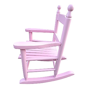 Goujxcy Kids Rocking Chair, Toddler Rocking Chair, Childrens Rocking Chair with Classic Rocker and Hardwood Construction, for Boys, Girls, Nursery, Indoor, Outdoor, Living Rooms, Bedrooms (Pink)