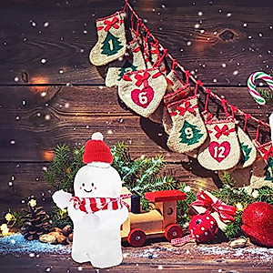 NUOBESTY Christmas Bottles Gingerbread Man Juices Bottle with Hat and Scarf Decor, Plastic Water Bottle Empty Milk Bottles Drink Containers for Juice, Drinking Christmas Party Favors