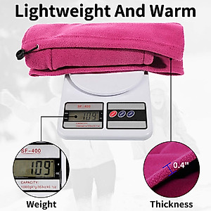 Achiou Winter Balaclava Fleece Hood Ski Mask for Women Kids, Thermal Face Cover Hat Cap Scarf for Cold Weather Rose