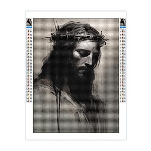 Calm Jesus Myth Diamond Painting Kits for Adults,5D DIY Round Full Drill Cross Stitch Crystal Rhinestone Embroidery Paintings Arts Crafts 20 * 24inch