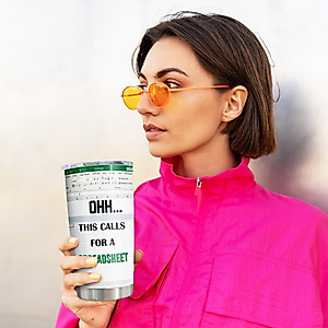 Pudmaple Excel Mug, Spreadsheet Mug, Accountant Gifts for Women/Men, Spreadsheets Gift Funny, This Calls for a Spreadsheet Mug, Excel Shortcut, Gifts for Accountant/CPA/CFO/Coworker Tumbler 20oz