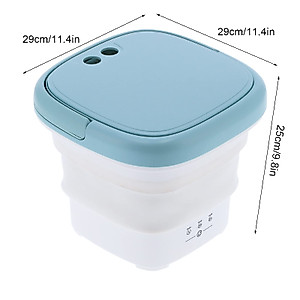 Foldable Mini Washing Machine Portable Lightweight Electric Laundry Washer for Washing Baby Clothes Underwear Towel at Home Apartment Dorm RVs Small Places and Outdoor Camping Travel(blue)