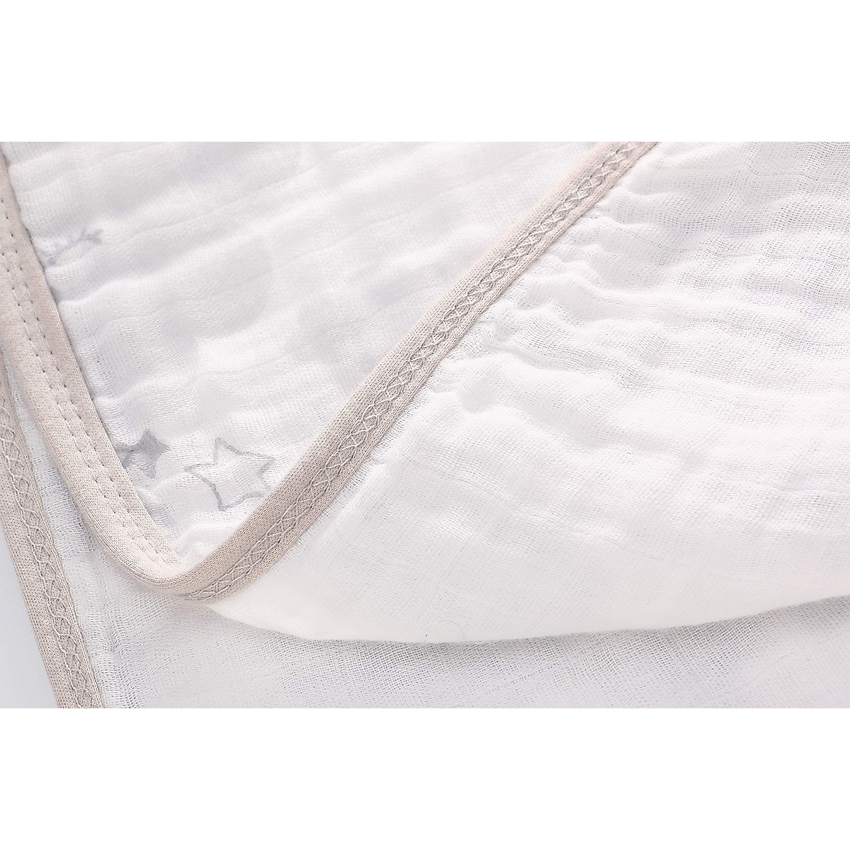 Miracle Baby Muslin Swaddle Blankets Large Cotton Receiving Blanket Nursing Cover 55''x 39''(2 Layers,Cloud)