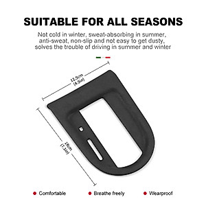 FDAIUN Car Gear Shift Box Panel Frame Shift Knob Cover Alcantara Style Interior Decoration Accessories for Ford Mustang 2015 2016 2017 2018 2019 2020 2021 2022（Black 1pcs）