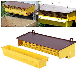Walfront Pollen Trap, Pollen Collector 39x14x10cm Removable Plastic Pollen Trap with Ventilated Pollen Tray Beekeeping Tool Used in Beekeeping Industry