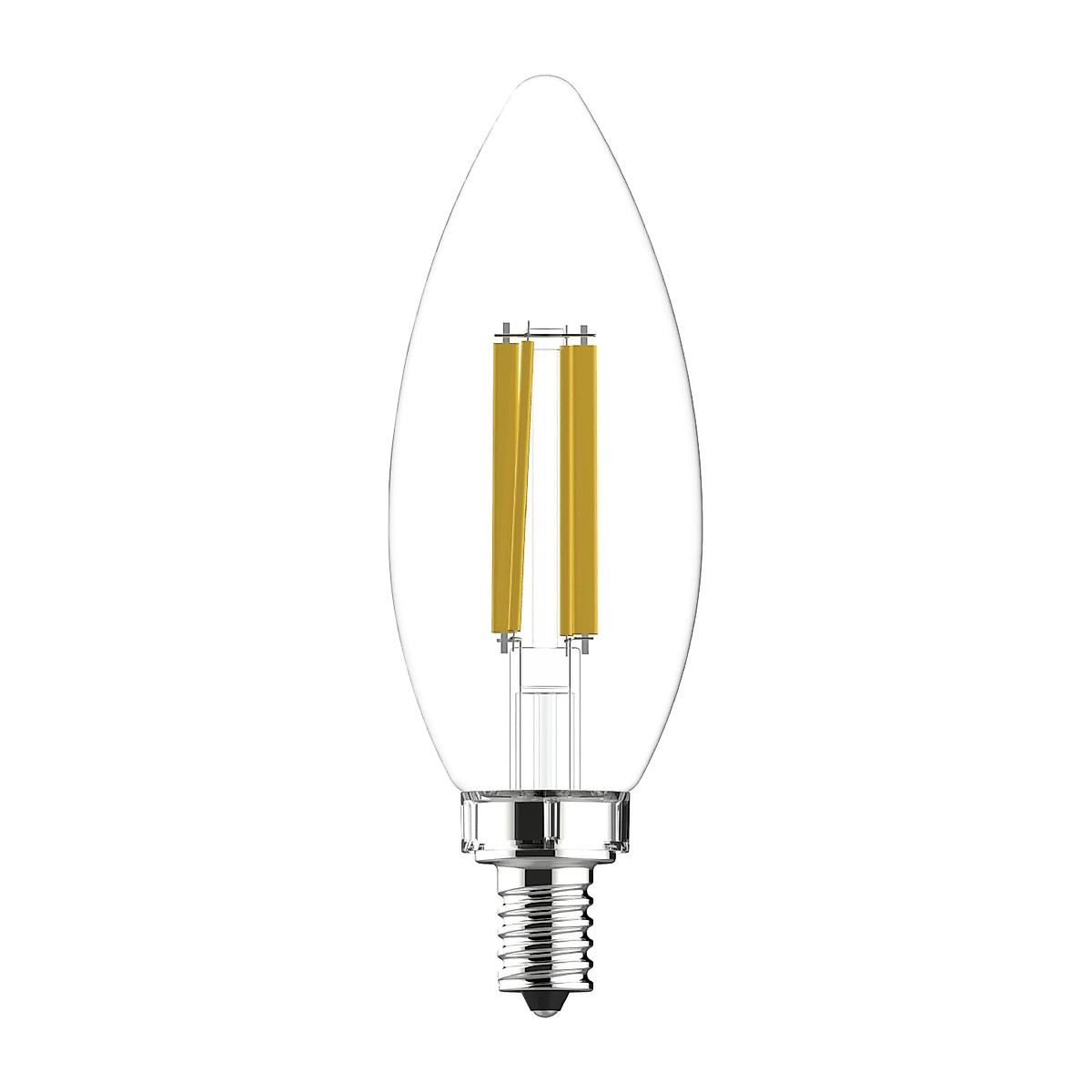 GE Ultra Bright LED Light Bulbs, 100W, Soft White Candle Lights, Clear Decorative B12 Light Bulbs (3 Pack)