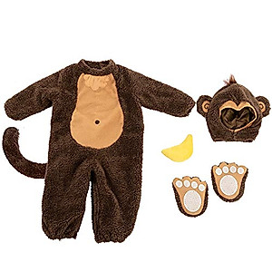 Spooktacular Creations Halloween Baby Monkey Costume with Toy Banana, Toddler Unisex Cute Little Halloween Dress Up, Animal Themed Party (12-18 months)