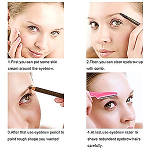 66PCS Eyebrow Razor and Face Razor for Women and Men, Eyebrow Hair Trimmer and Shaver with Protective Cover,Safe and Newbie Friendly