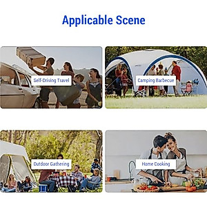 Lixada Portable Picnic Camping Stove Burner 9800W Windproof Camping Gas Stove Seven-Star Fierce Fire Stainless Steel Camp Stoves Backpacking Stove with Carry Bag for Outdoor Camping Hiking Cooking