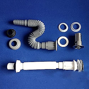 LMMDDP Universal Kitchen Cover Up Basin Sink Water Strain with Flexible Flume Pipe Kit