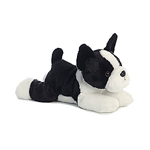 Aurora® Adorable Flopsie™ Buster™ Boston Terrier Stuffed Animal - Playful Ease - Timeless Companions - Black 12 Inches