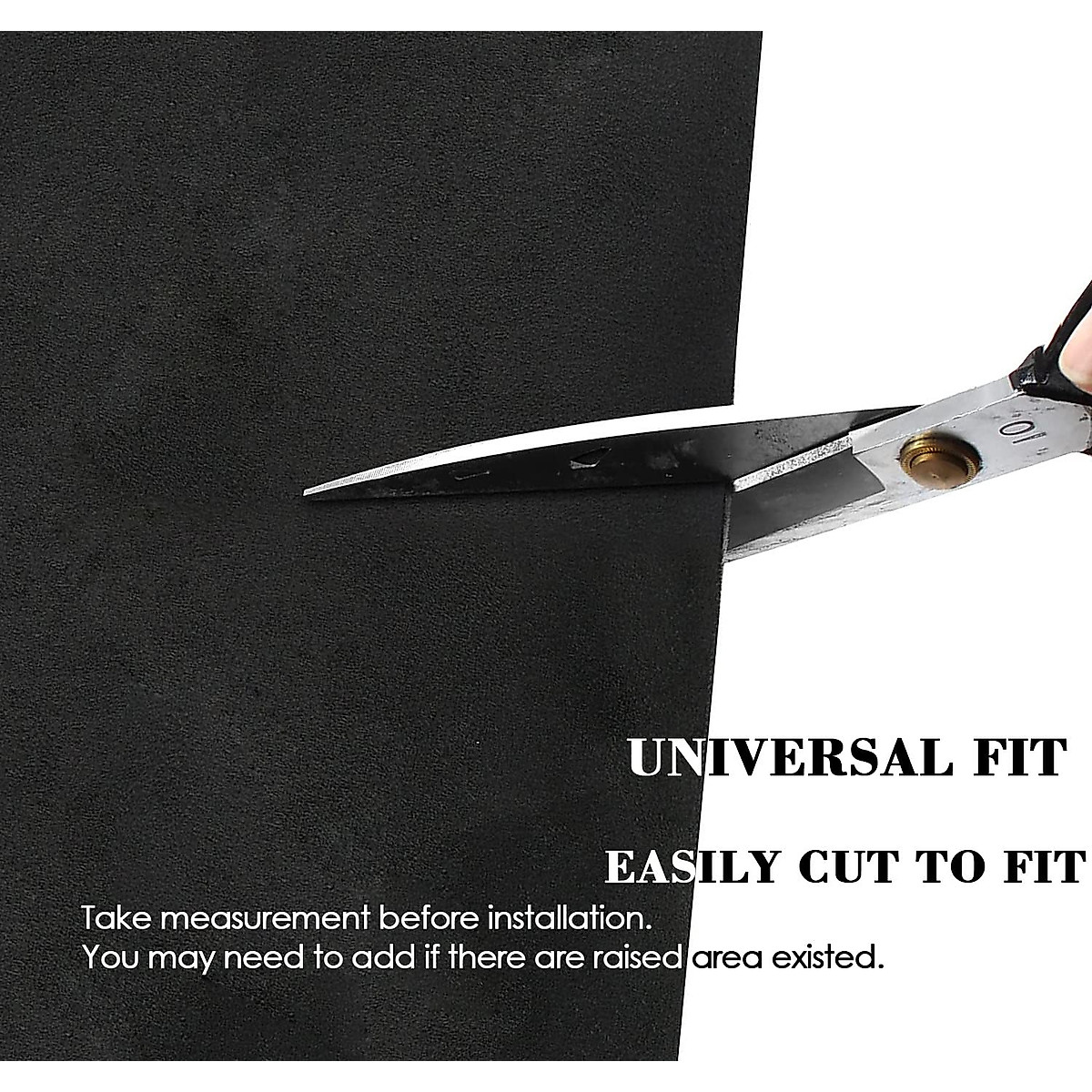 Coswe Suede Headliner Fabric with Foam Backing Material - Automotive/Home Micro-Suede for Car Replacement/Repair/DIY Black 108''x 60'' (275cm x 150cm)