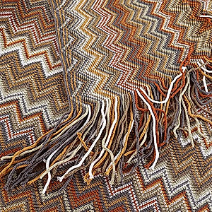 BATTILO HOME Boho Throw Blanket , Yellow Throw Blankets for Couch Bed Sofa , Fall Decorative Blankets with Tassel, Soft Lightweight Mexcian Afgan Blankets and Throws, 50"x80" (Yellow)