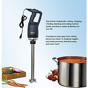 Zz Pro Commercial Electric Big Stix Immersion Blender Hand Held Variable Speed 750 Watt Mixer with 20-Inch Removable Shaft, 50-Gallon Capacity(LW750S20)
