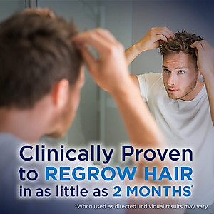 Amazon Basic Care Minoxidil Topical Aerosol, 5% Foam, Hair Regrowth Treatment for Men, 6-month Supply, Unscented, 2.11 oz (Pack of 6)