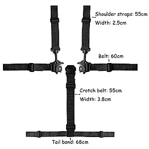 Hugesavings 5 Point Safety Harness Belt, Baby Safety Straps Seat Belts Baby Chair Stroller Pram Buggy Strap for Stroller High Chair Pram Buggy Children Kid Pushchair