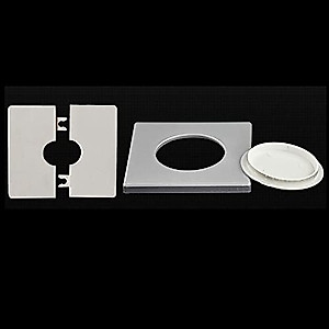 2 Pcs Pipe Wall Covers,Wall Split Flange,Wall ​Hole Decorative Cover,Wall Split Square Escutcheon Plate ABS Plastics Self-Adhesive Pipe Plate Covers,(50mm)