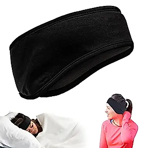 CozyPhones Sleep Headphones - Wireless Over Ear Headphones from Ultra Thin Cool Mesh Chordless Head Phones for Side Sleepers, Meditation, Running, Laptop, and Phone - Black Lycra