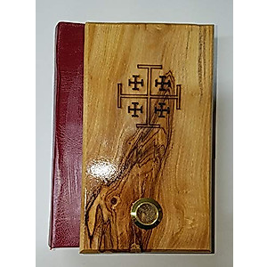 Bethlehem Gifts TM Olive Wood Bible La Santa Biblia Red-Letter King James Version Old and New Testament (Spanish Version)