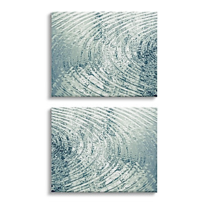 Stupell Industries Symmetrical Ripples in Water Blue Light Reflection, Designed by Maggie Olsen Canvas Wall Art, 2pc, Each 24 x 30, Off- White