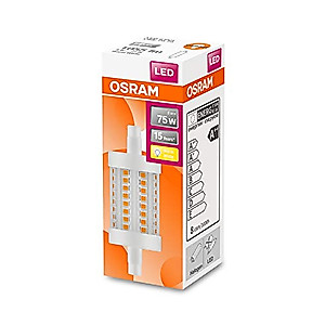 OSRAM LED Star LINE R7s / LED Tube: R7s, 8 W, 75 W Replacement for, Clear, Warm White, 2700 K, / Pack of 10