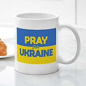 CafePress Pray For Ukraine Mugs Ceramic Coffee Mug, Tea Cup 11 oz