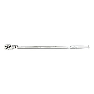 Steelman 18-Inch Long, 3/8-Inch Drive, 72-tooth Flex-Head Ratchet, Quick Release, Polished Chrome Finish, Chrome-vanadium Steel
