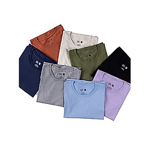 Fruit of the Loom Men's Recover Cotton T-Shirt Made with Sustainable, Low Impact Recycled Fiber, Lilac Petal, Large