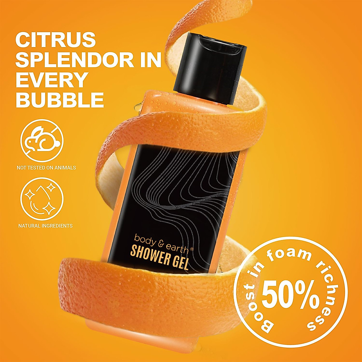 Gift Baskets for Men Bath and Body Gift Set Body & Earth Citrus Scented Mens Bath Set with Body Lotion, Shower Gel, Bubble Bath, Loofah & More, Birthday Gifts for Men