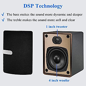 Home Stereo System with CD Player FM Radio Bluetooth AUX in/USB in, Earphone Jack, Remote Control, 30W HiFi Shelf Stereo System