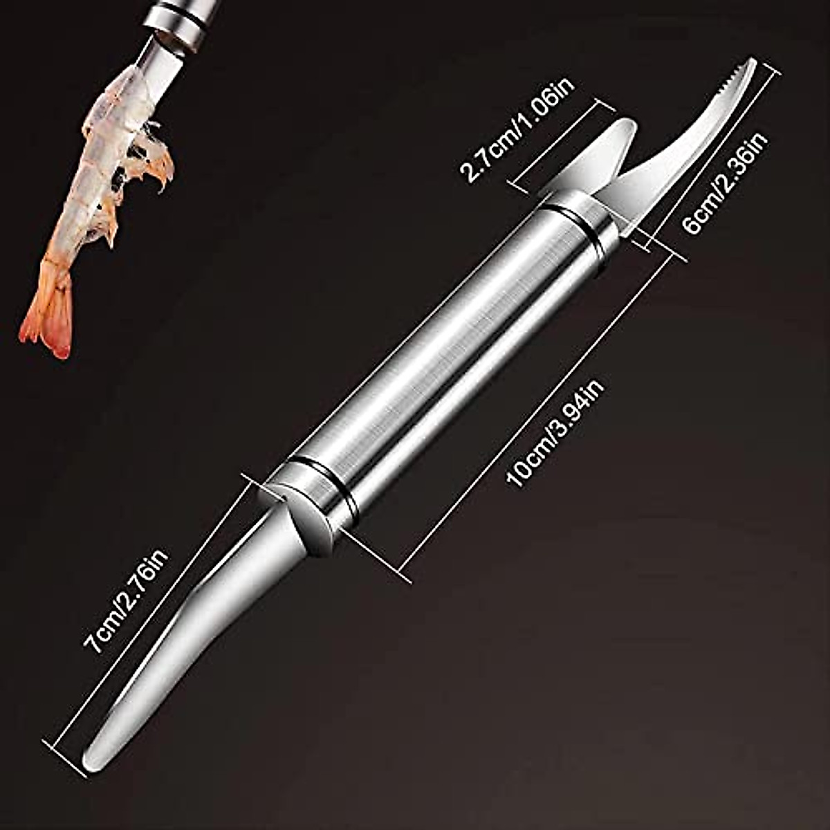 Shtain 5 in 1 Multifunctional Shrimp Line Fish Maw Knife - Multifunction Fish Scaler Remover,Multipurpose Shrimp Line Knife,Shrimp Deveiner Tool (3pcs) (001)